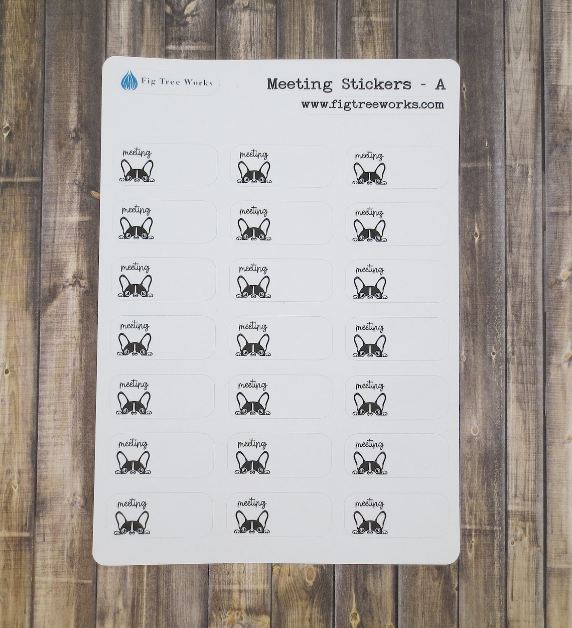 Meeting Reminder Stickers Dog Design Meeting Sticker Sheet | Etsy