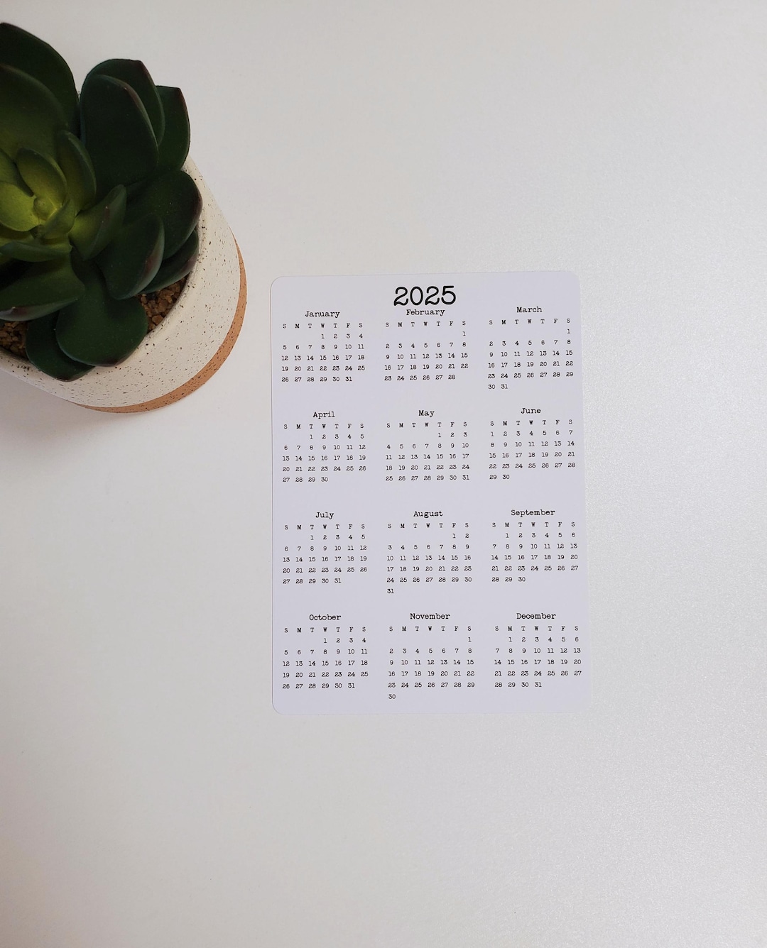 Year at A Glance Cardstock Calendar | 2025 - 2027 | Start on Any Month ...