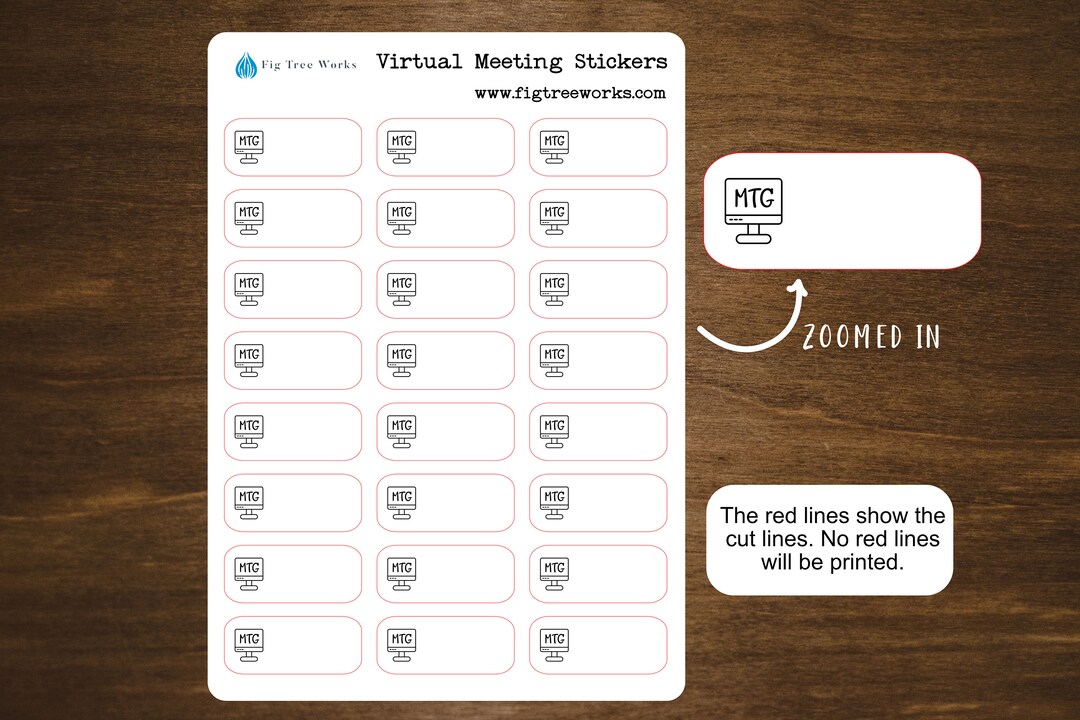 Virtual Meeting Reminders Online Meeting Sticker Sheet - Etsy