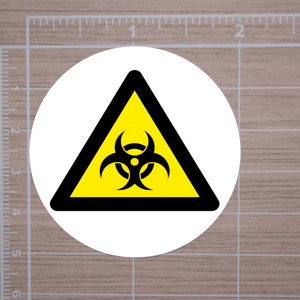 Biohazard Warning Label Round Stickers, Warning Seals, Warning Stickers ...