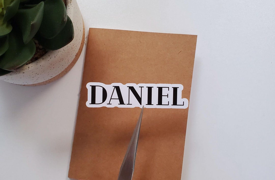 Custom Name Sticker | Vinyl Name Sticker Labels | Contour Cut, Glossy ...