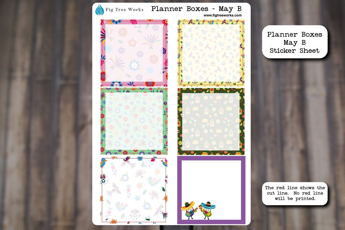 Planner Boxes Sticker Sheet | Planner and Journal Stickers | Decoration ...