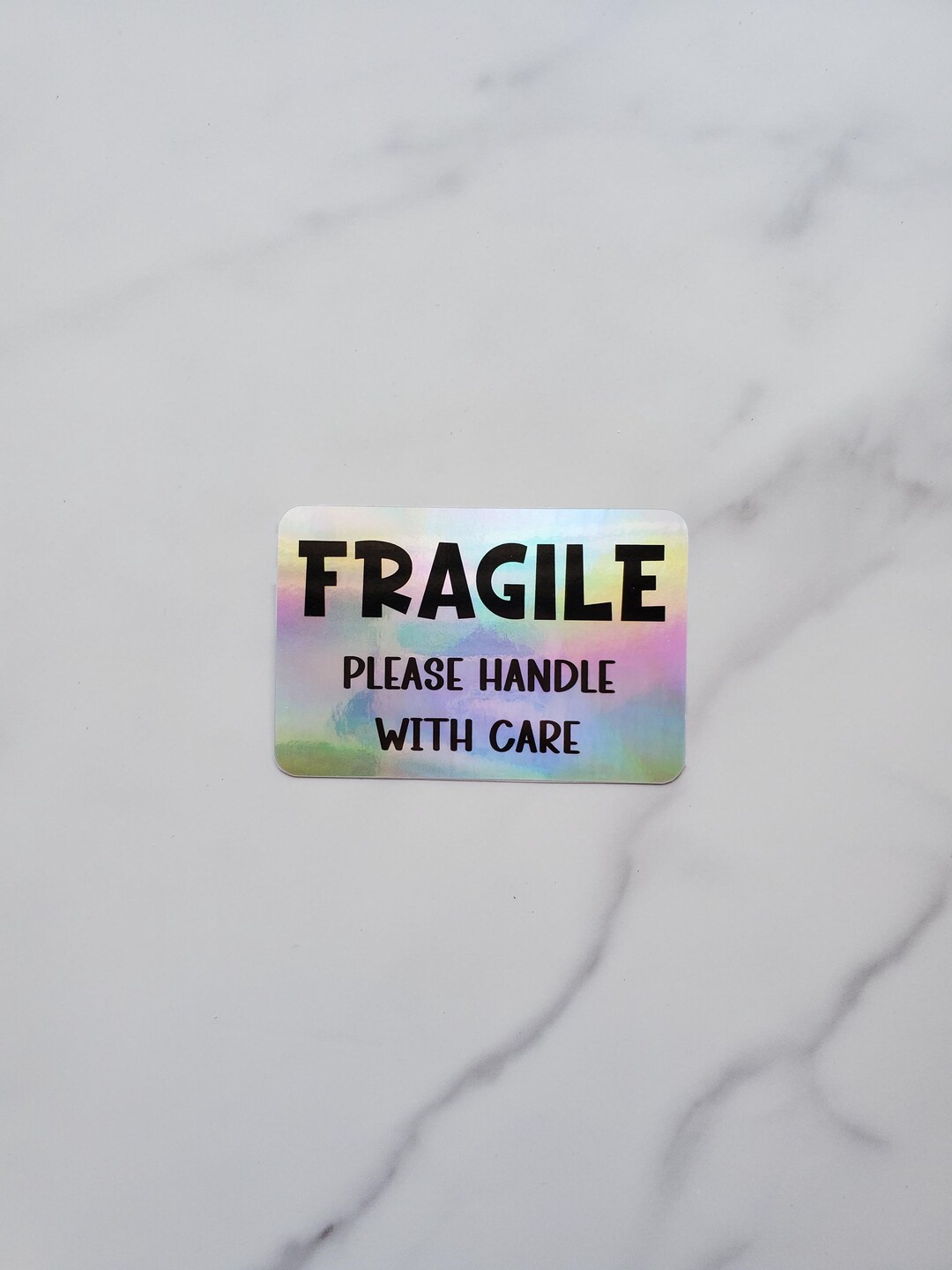 Fragile Handle With Care Holographic Vinyl Stickers | Moving Box ...