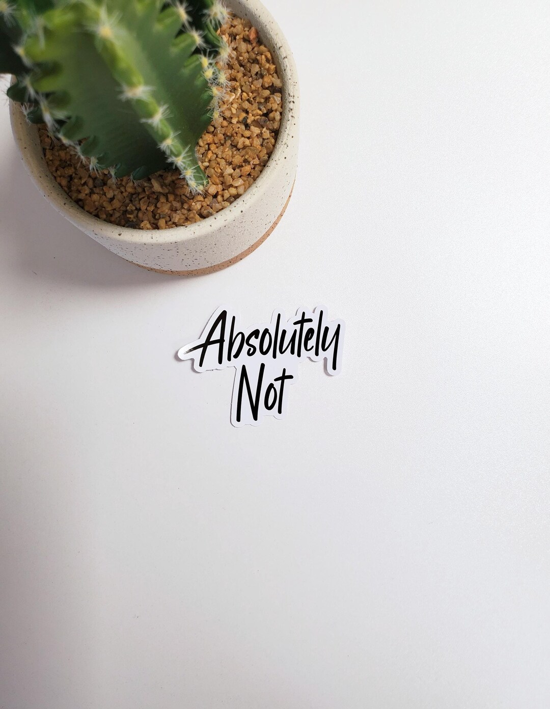 Absolutely Not Text Sticker | Laptop, Water Bottle, Phone Case Sticker ...