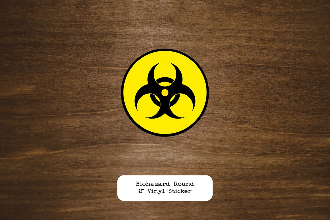Biohazard Round 2" Vinyl Sticker | Die Cut, Glossy, Vinyl - Etsy