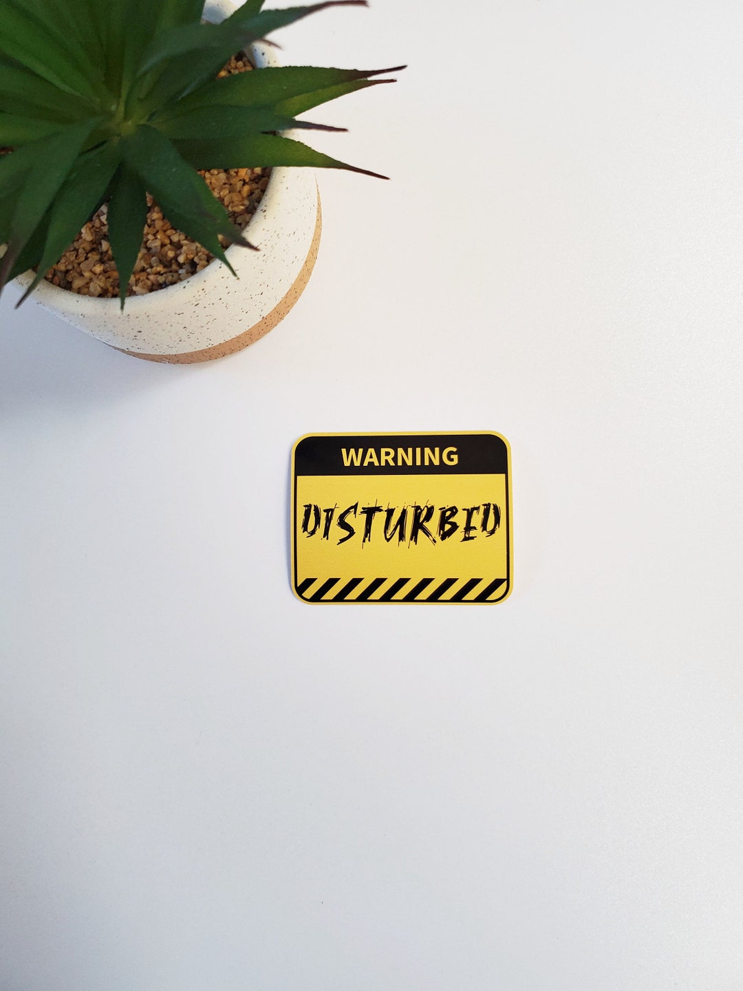 Warning Disturbed Vinyl Sticker Die Cut, Glossy, Vinyl Warning Stickers ...