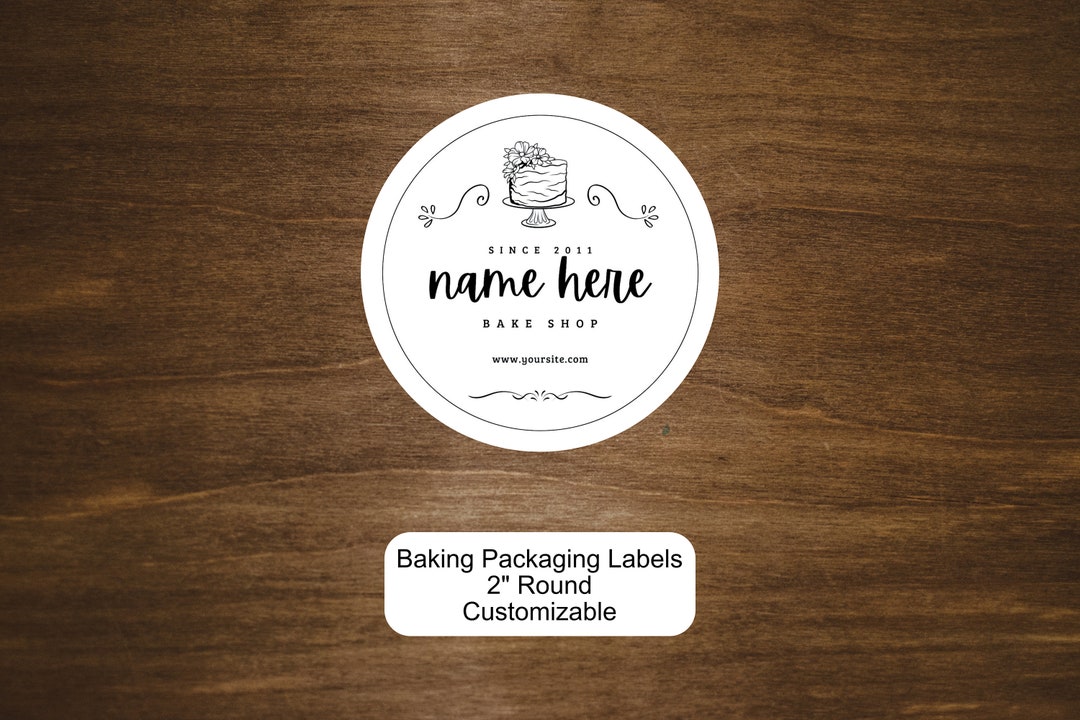 Custom Baking Round Packaging Labels | Small Business Labels ...