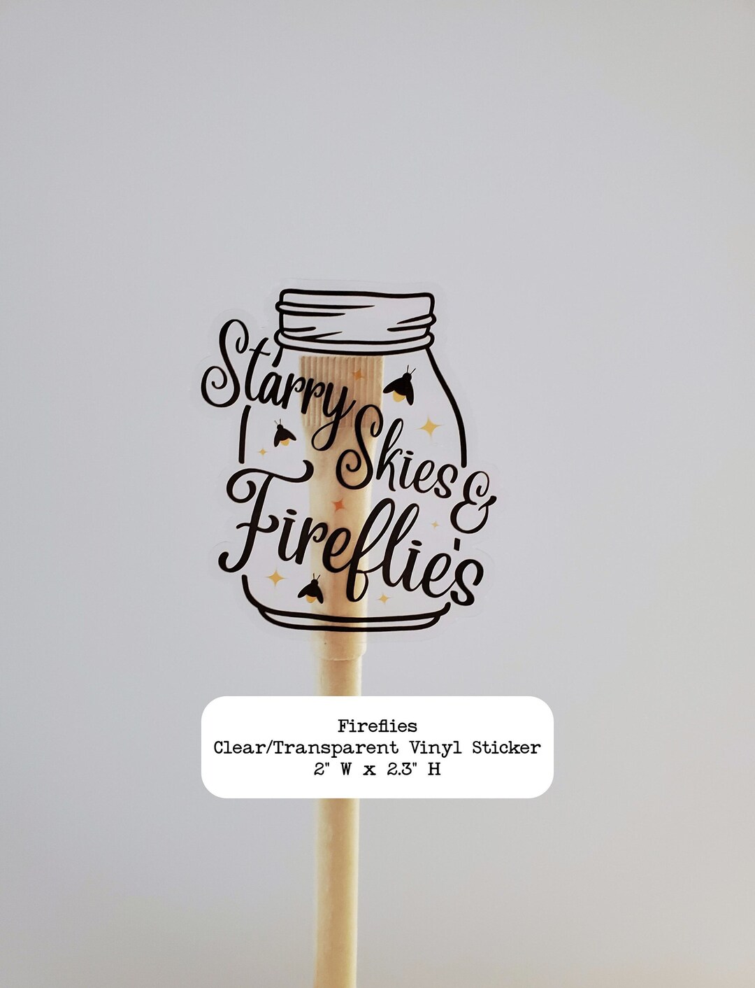 Fireflies Sticker | for Computers, Journals, Phones | Clear Transparent ...