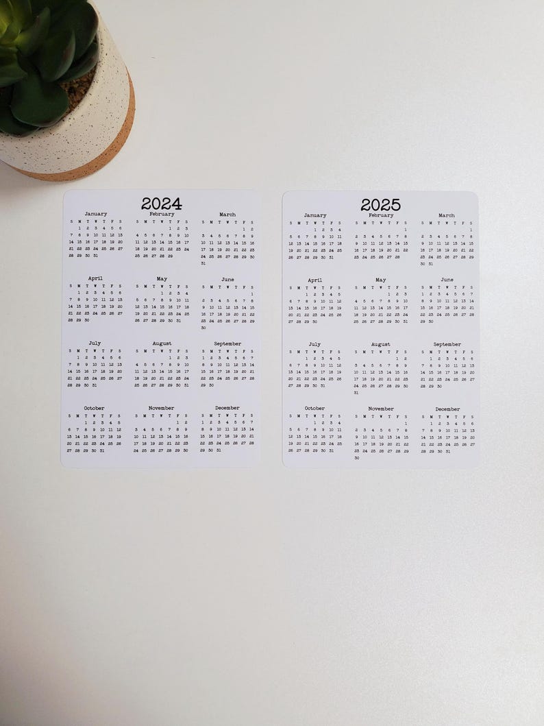 Year at A Glance Cardstock Calendar | 2025 - 2027 | Start on Any Month ...