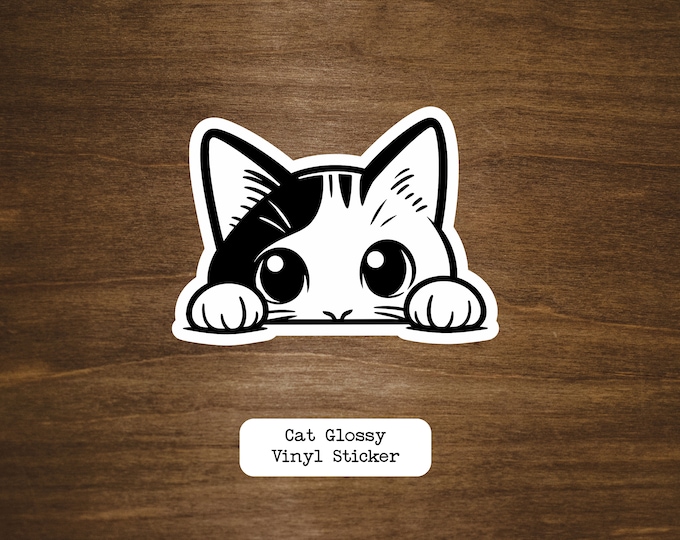 Chonk Cat Sticker, Funny Sticker, Animal Stickers, Cat Lover, Water ...