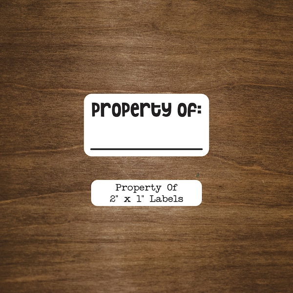 Property of Stickers - Etsy