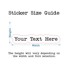 Clear Custom Text Sticker | Build Your Own Transparent Sticker | Clear ...