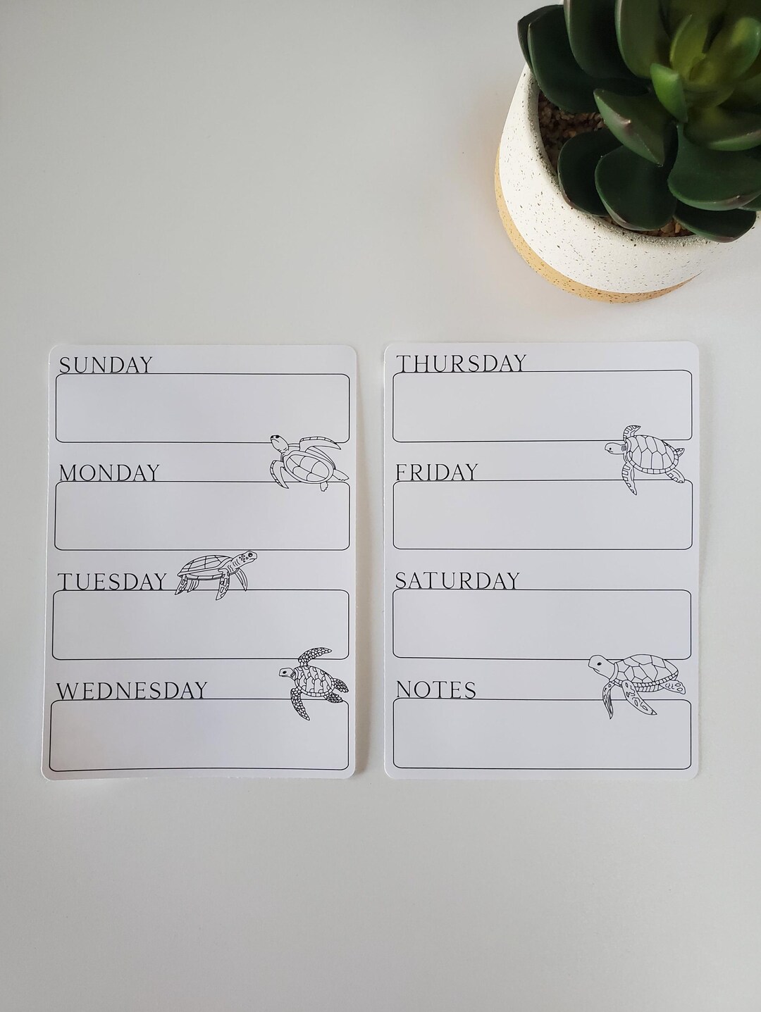 Two Page Undated Weekly Stickers Starts Sunday or Monday | Two Stickers ...