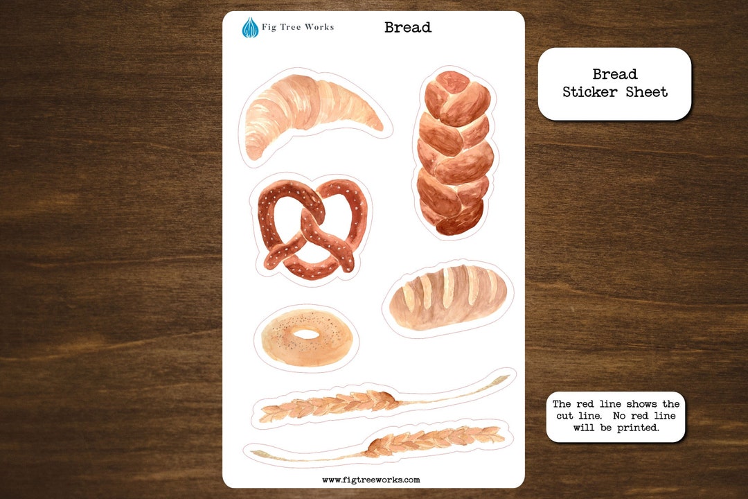Bread Sticker Sheet Planner and Journal Stickers Decoration Stickers ...