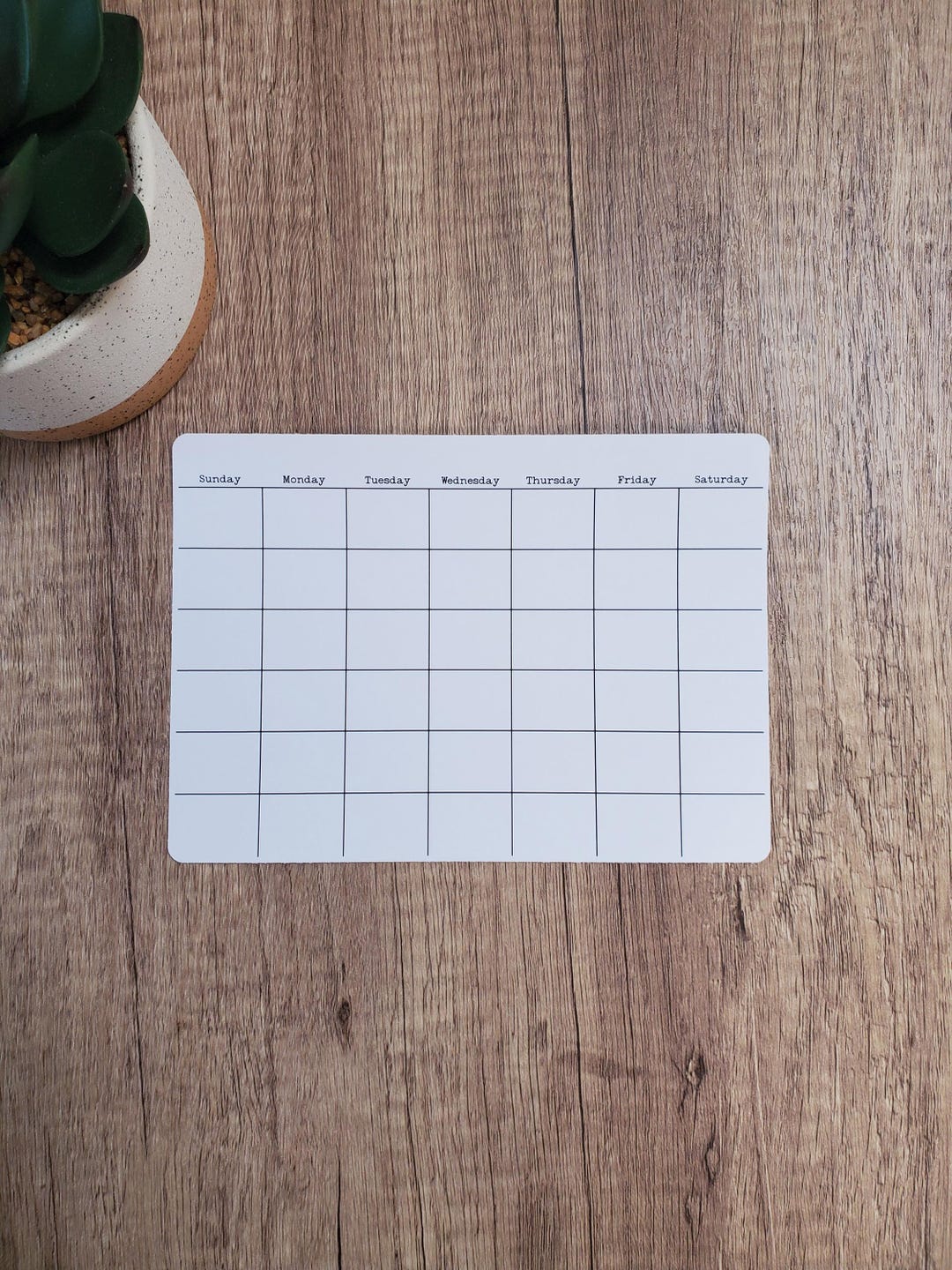 Large 7" X 5" Landscape Undated Calendar Stickers for Planners and ...