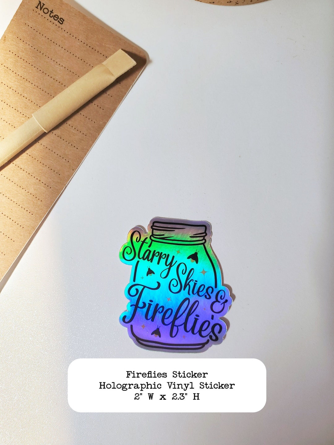 Fireflies Sticker | for Computers, Journals, Phones | Holographic Vinyl ...