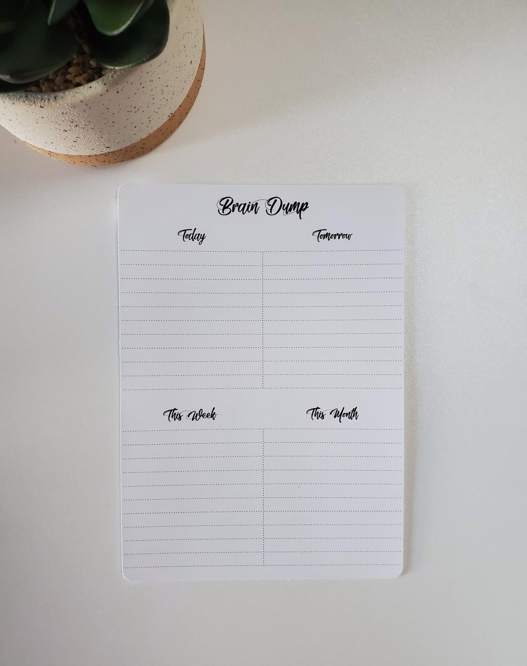 Brain Dump Sticker for Planners and Journals | Minimalist Planner ...