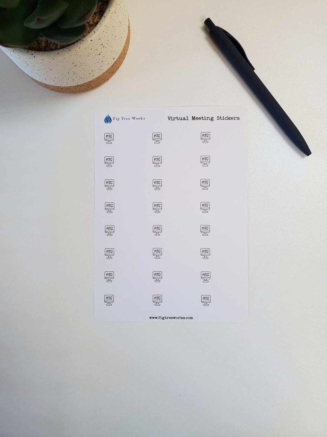 Virtual Meeting Reminders | Online Meeting Sticker Sheet | Kiss Cut ...
