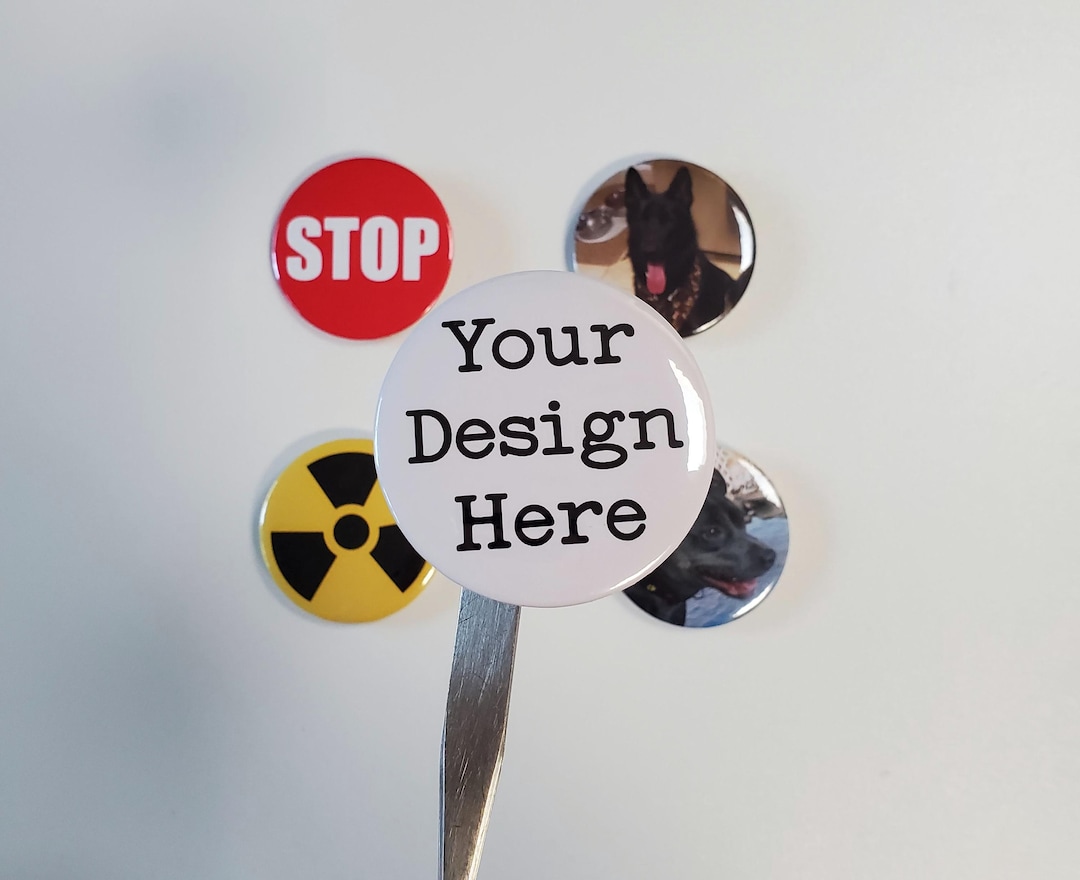 Custom Photo Pinback Buttons | 2.25" or 3" Round Buttons Personalized ...