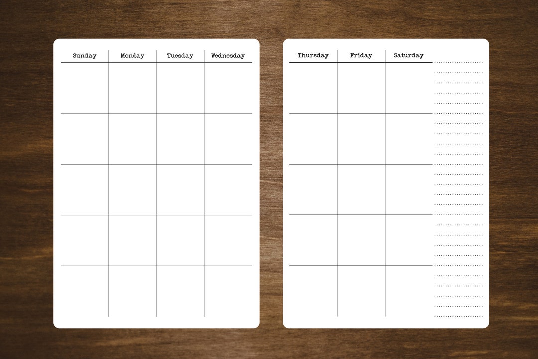 Two Page Undated Calendar Stickers for Planners and Journals | Monthly ...