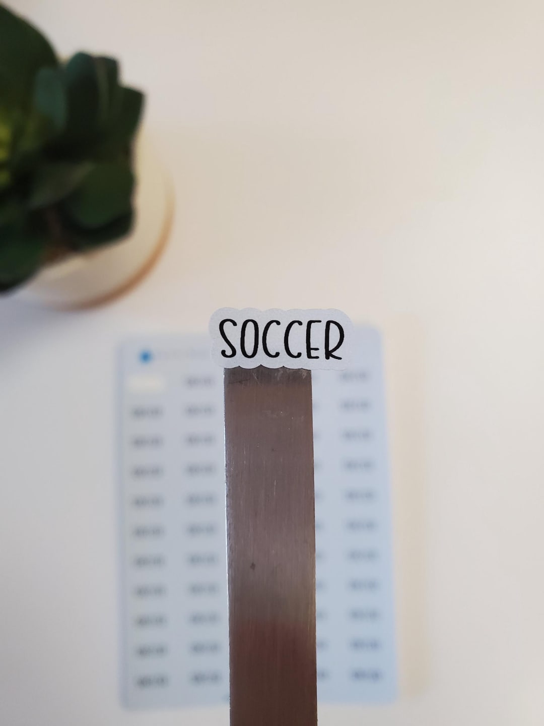 Soccer Text Script Stickers for Calendars and Planners | Kiss Cut ...