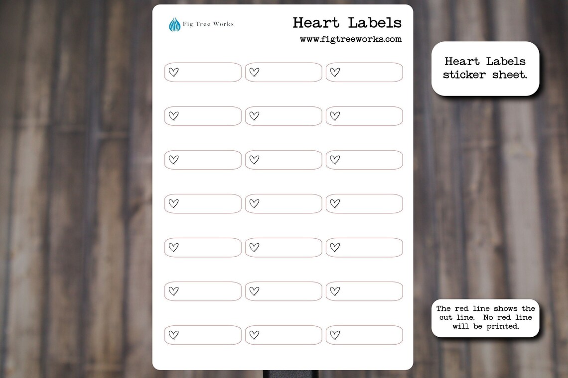 Heart Labels Checklist Stickers for Planners Journals and - Etsy