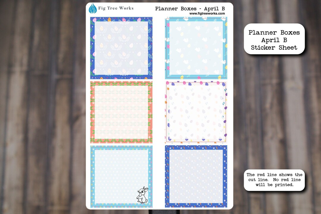 Planner Boxes Sticker Sheet | Planner and Journal Stickers | Decoration ...
