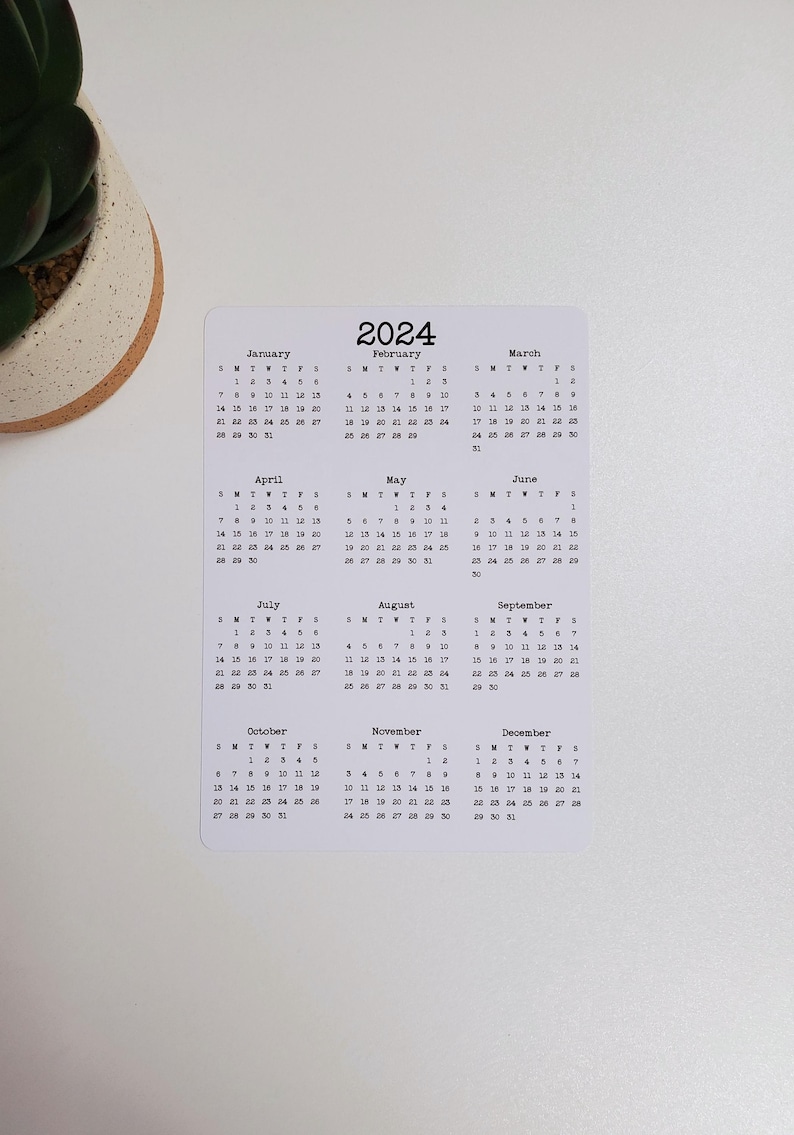 Year at A Glance Cardstock Calendar | 2025 - 2027 | Start on Any Month ...