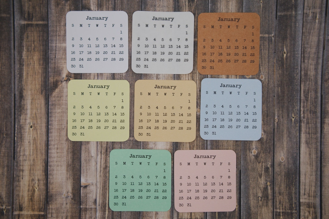 Micro Calendar Stickers | Select the Starting Month | for Planners and ...