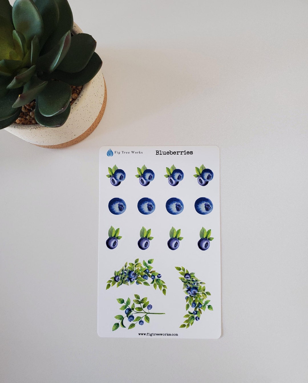 Blueberries Sticker Sheet | Planner and Journal Stickers | Decoration ...