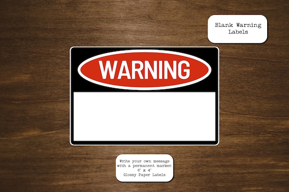 Blank Warning Label