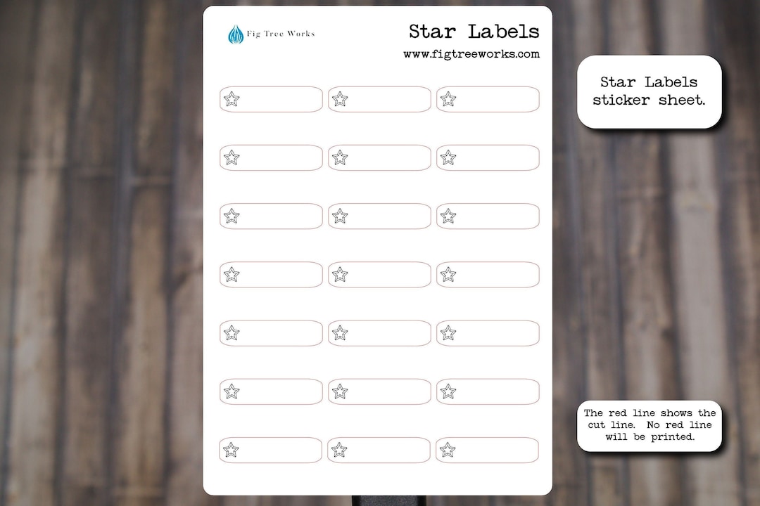 Star Labels Checklist Stickers for Planners, Journals, and Notebooks ...