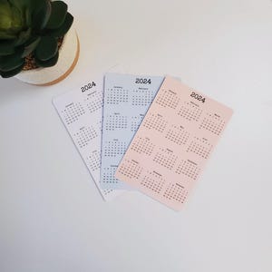 4" X 6" Year at A Glance Calendar Sticker | Start on Any Month | for ...