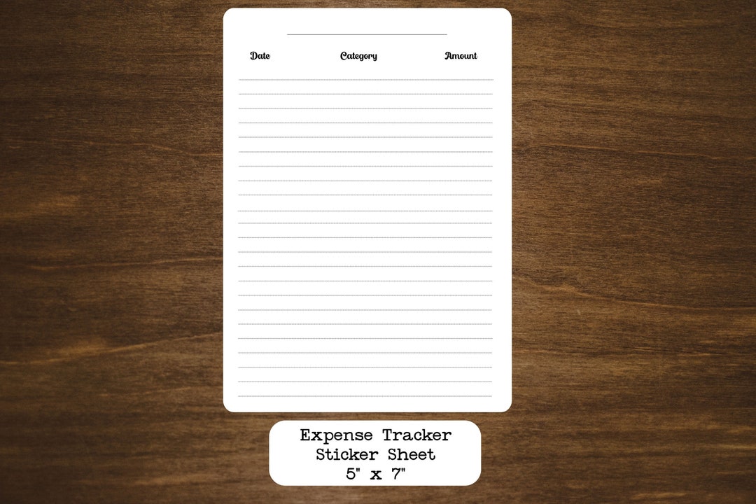 Expense Tracker Stickers for Planners and Journals | Finance Tracker ...