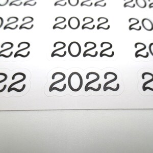 Year Header Planner Stickers 2022, 2023, 2024, Or 2025 Sticker, Kiss 