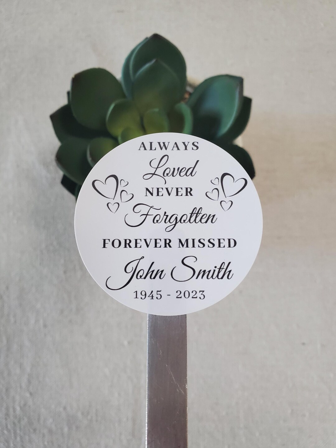 Custom Memorial Round Stickers | Always Loved Never Forgotten Forever ...