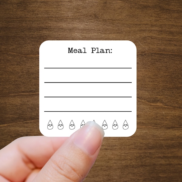 Meal Planning Sticker - Etsy