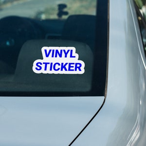 Large Custom Text Vinyl Sticker | 7" - 17" Width | Build A Personalized ...
