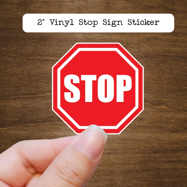 Vinyl Stop Sign Stickers - Etsy