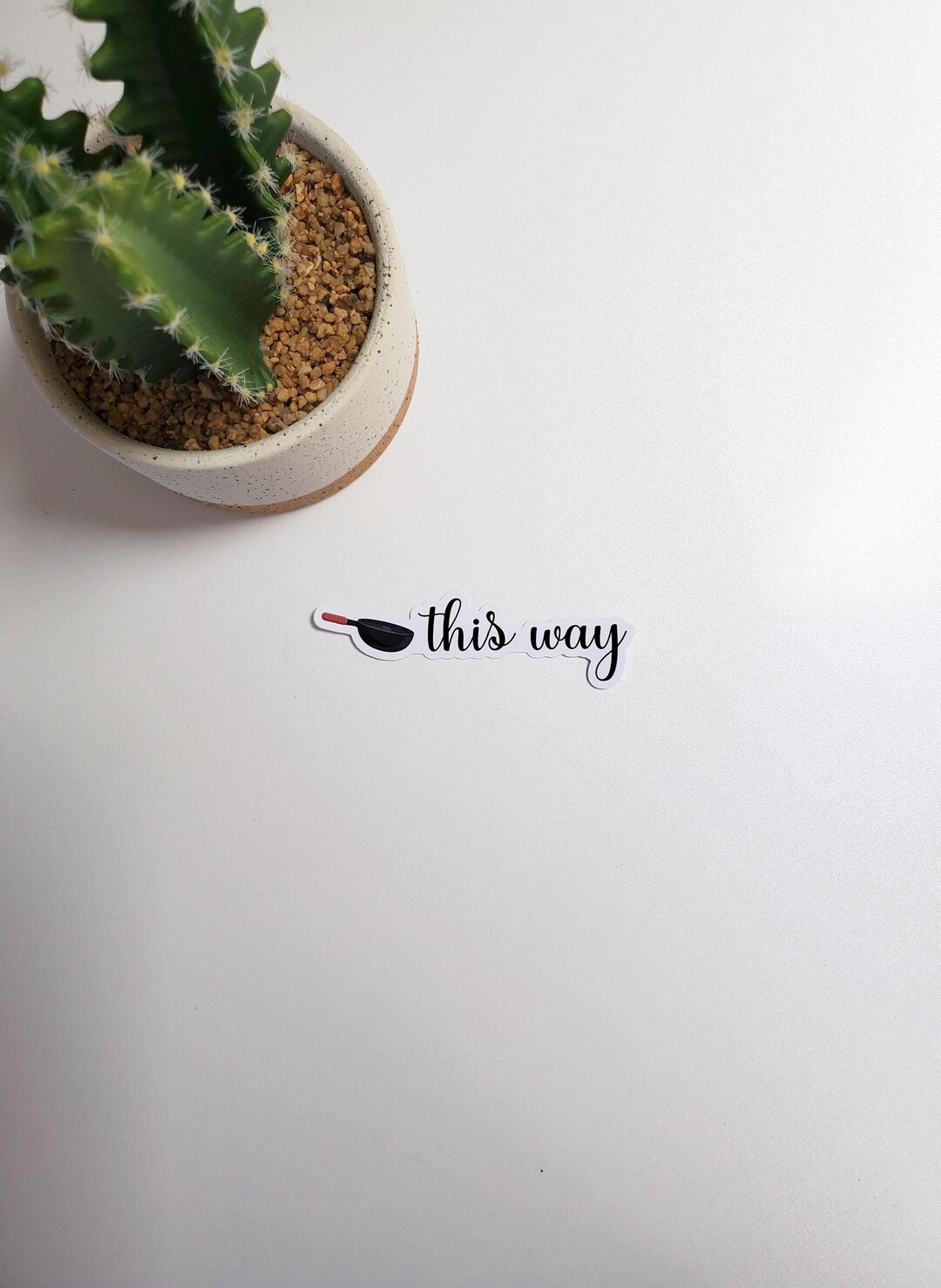 Wok This Way Text Sticker for Laptop, Water Bottle, Phone Case ...