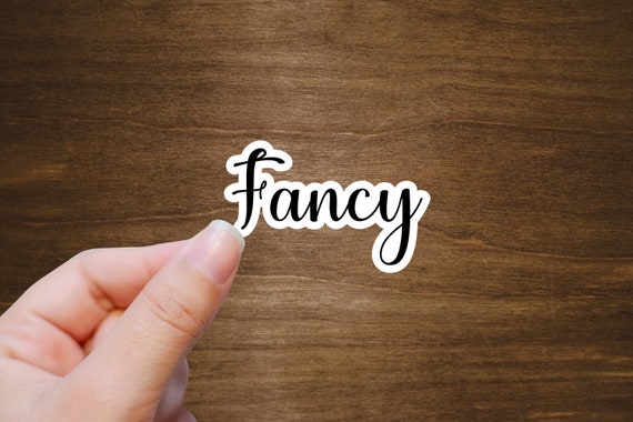 Fancy Text Sticker Laptop Water Bottle Phone Case Sticker | Etsy