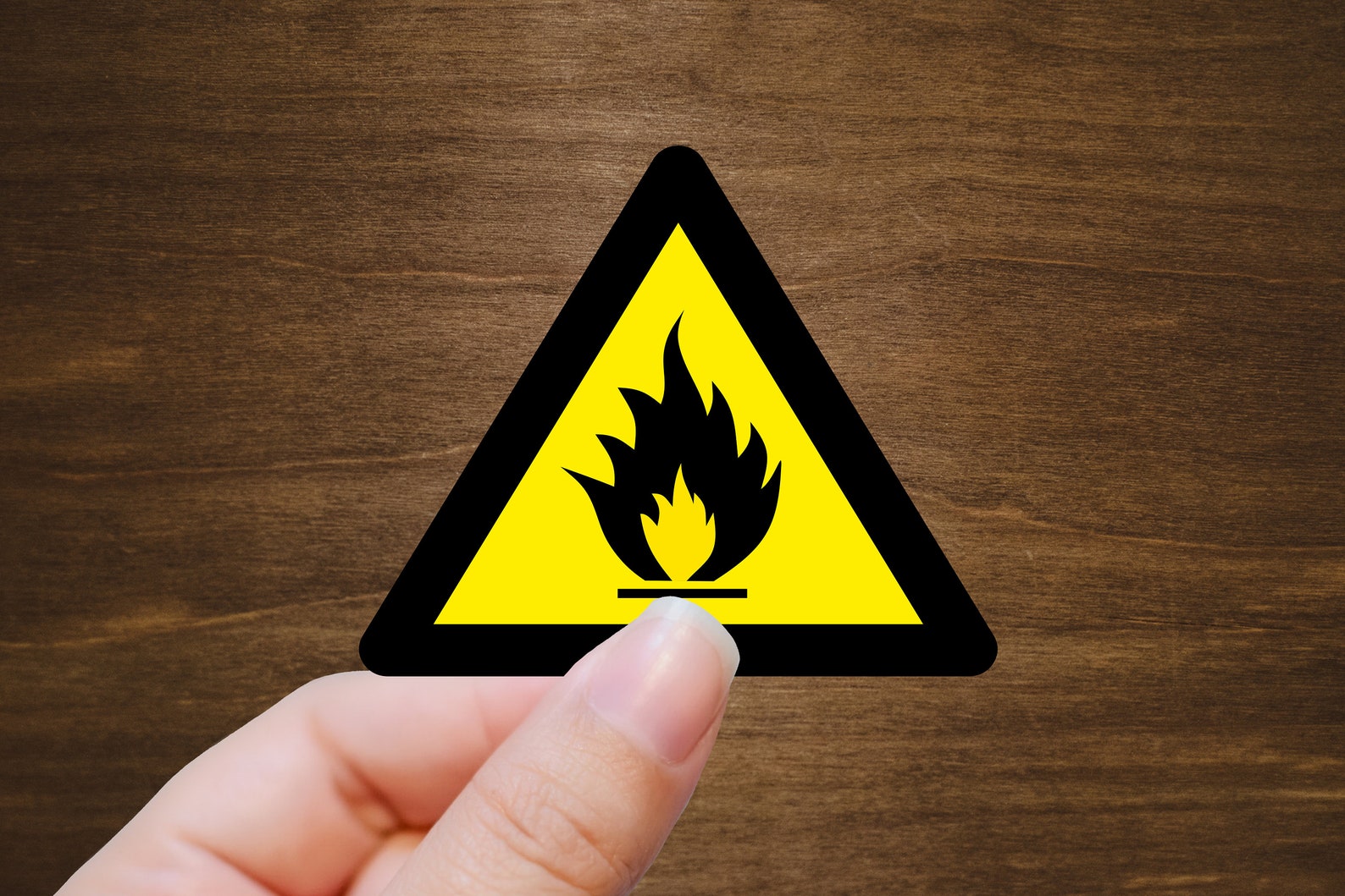 Flammable Warning Vinyl Sticker | Die Cut, Glossy, Vinyl | Warning ...