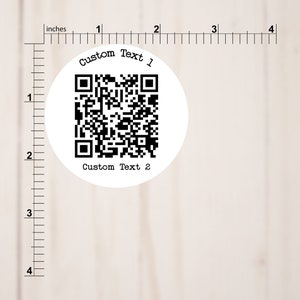 QR Code Custom Stickers | 2.5" Round Labels | Personalized Round QR ...