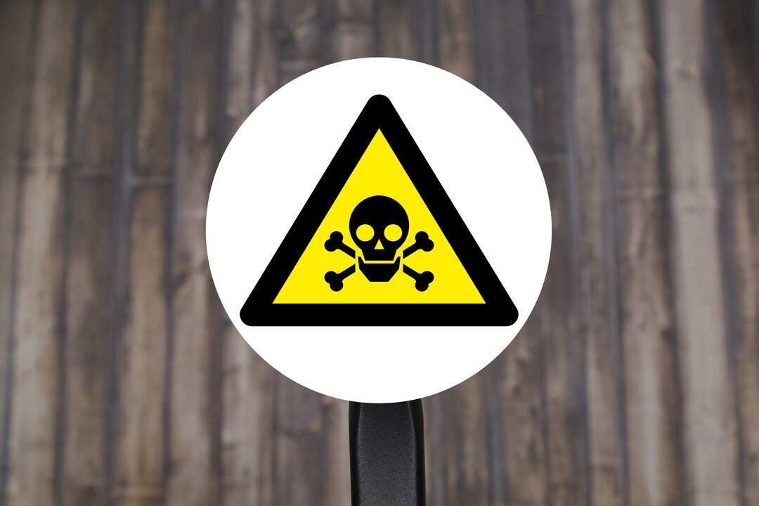 Toxic Warning Label Round Stickers Warning Seals Warning - Etsy