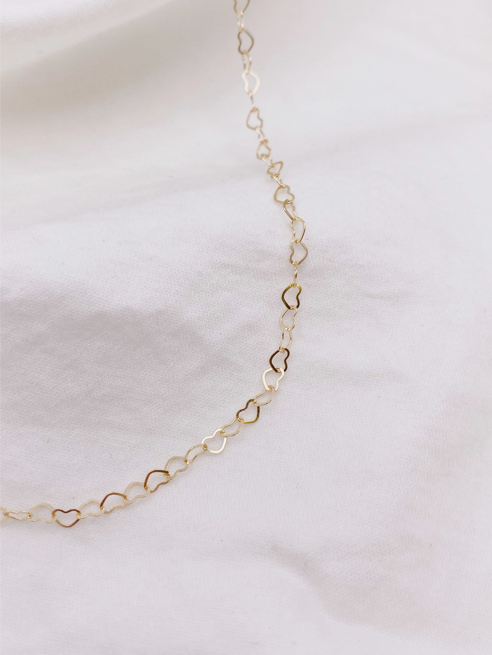 Heart Link Necklace | 14k Gold Filled - Etsy