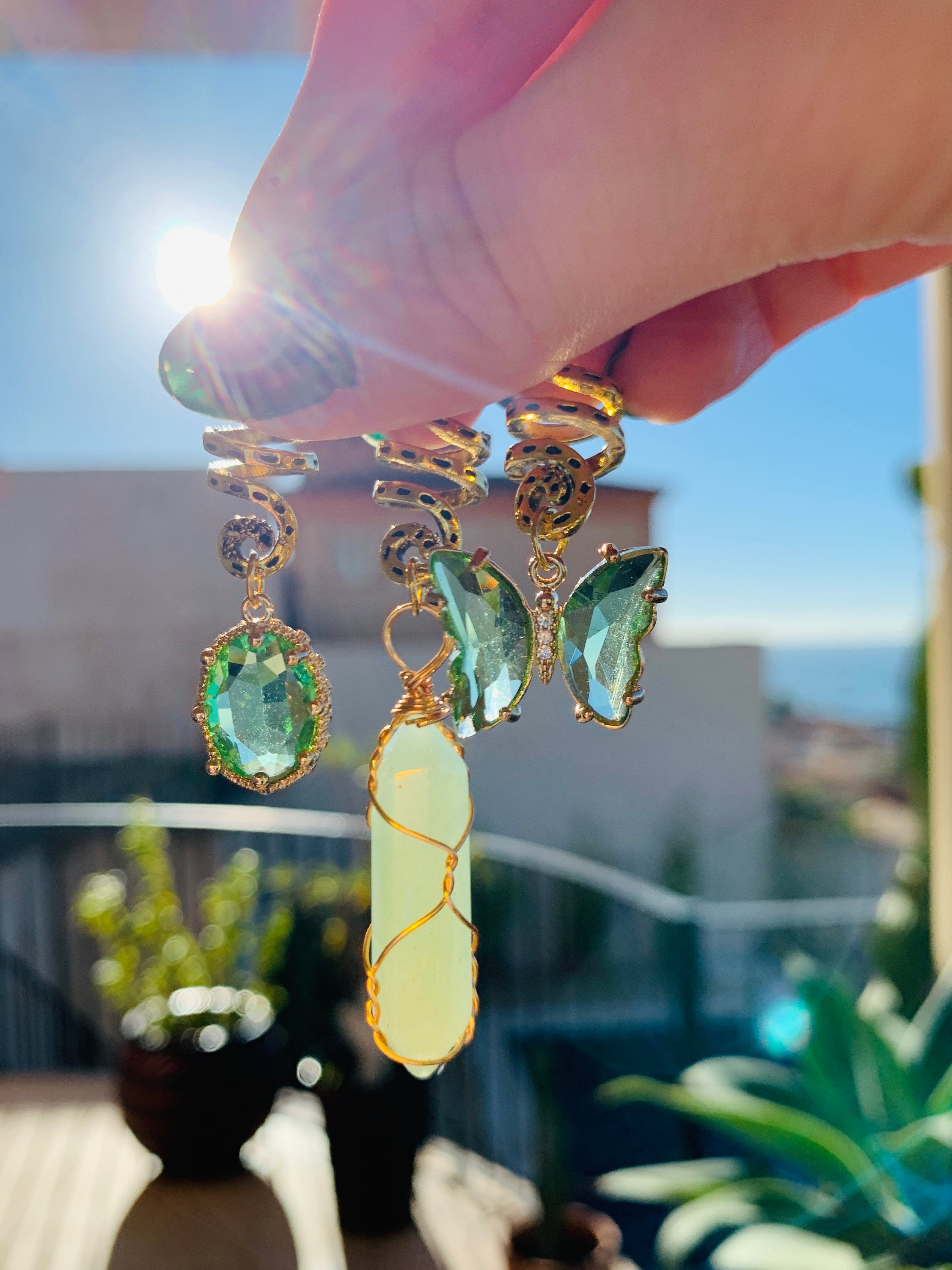 CRYSTAL HAIR CHARMS | Set 3in1 | Butterfly Hair Accessory | Accessory ...