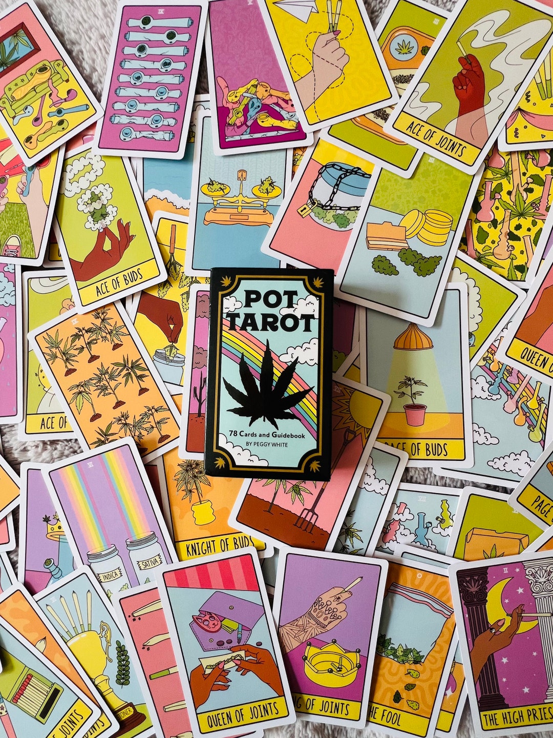 Tarot Card Deck Groovy Trippy Smoking Buds Funny Spiritual Decks ...