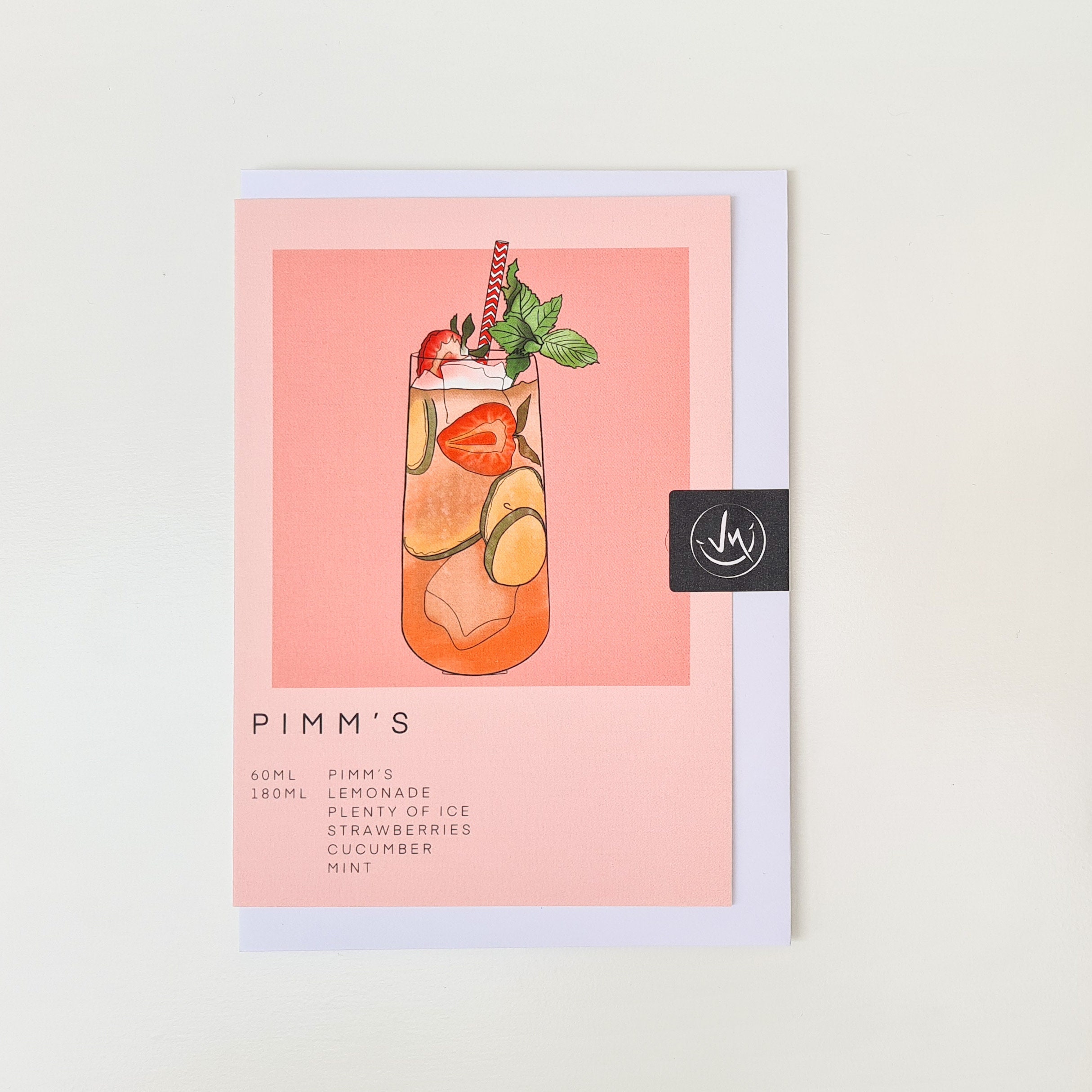 Pimm's Cup, Cocktail Card, Recipe Card, English Classic, Drink, Alcohol ...