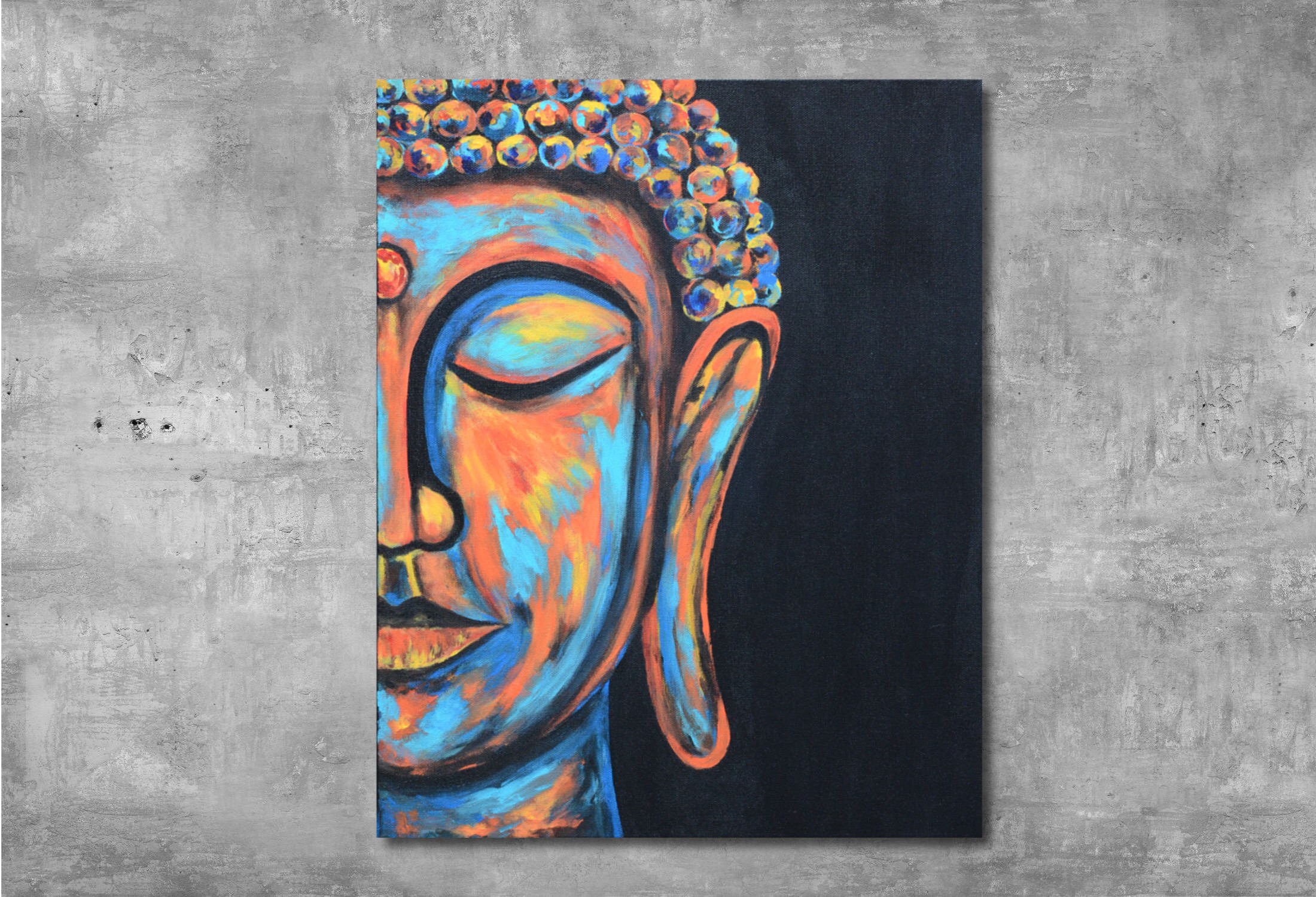 Half Buddha Face Sketch