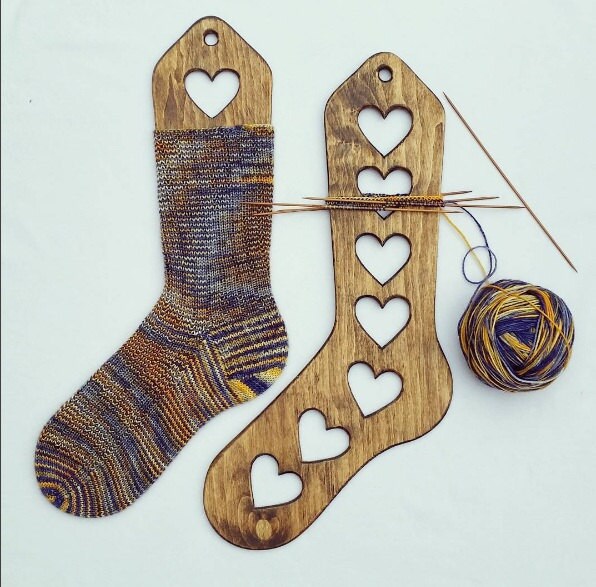 Home & Hobby Handmade Sock Blockers Knitting Notion made from Black ...